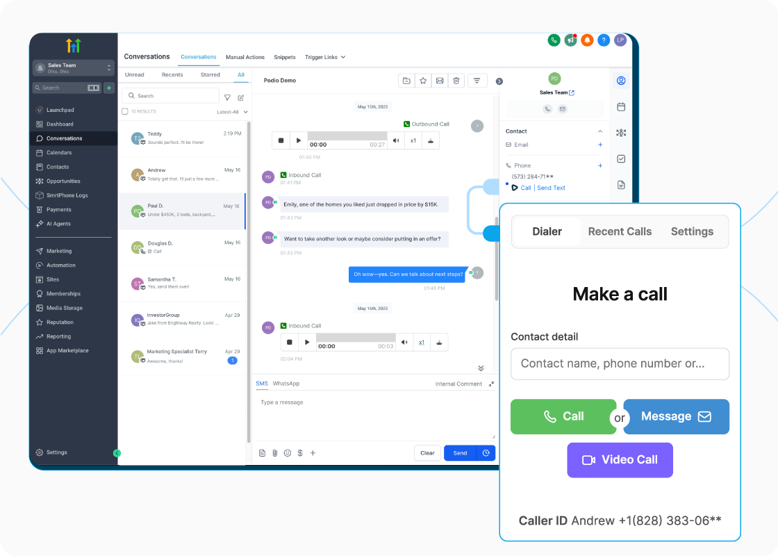 GoHighLevel Phone Integration for Sales Teams | smrtPhone.io